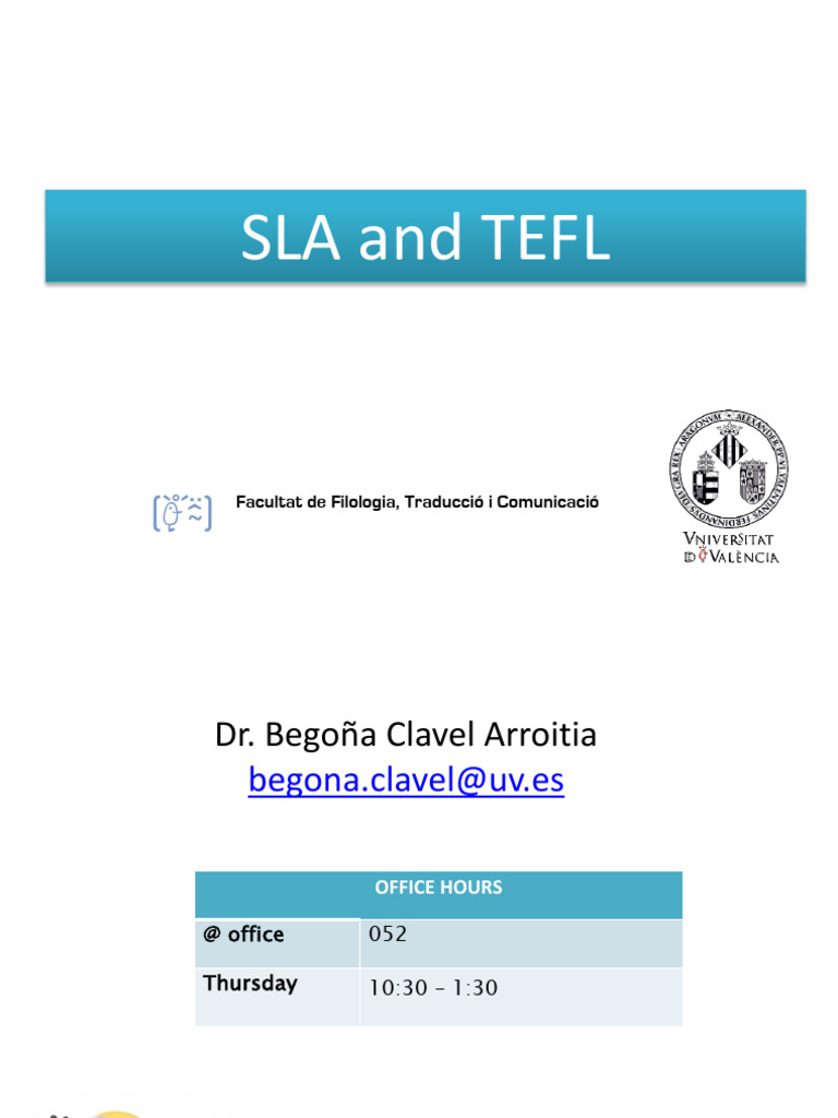Presentation_SLA | PDF | Second Language Acquisition | Reading ...