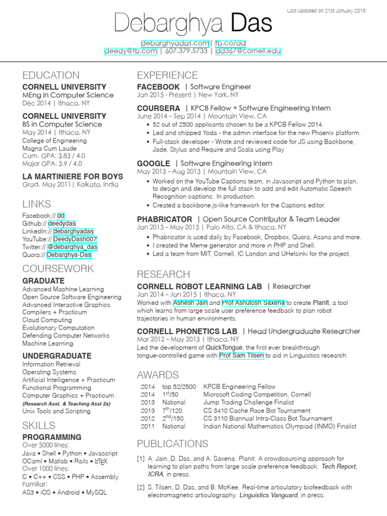 Deedy Resume | PDF | Software | Computer Science