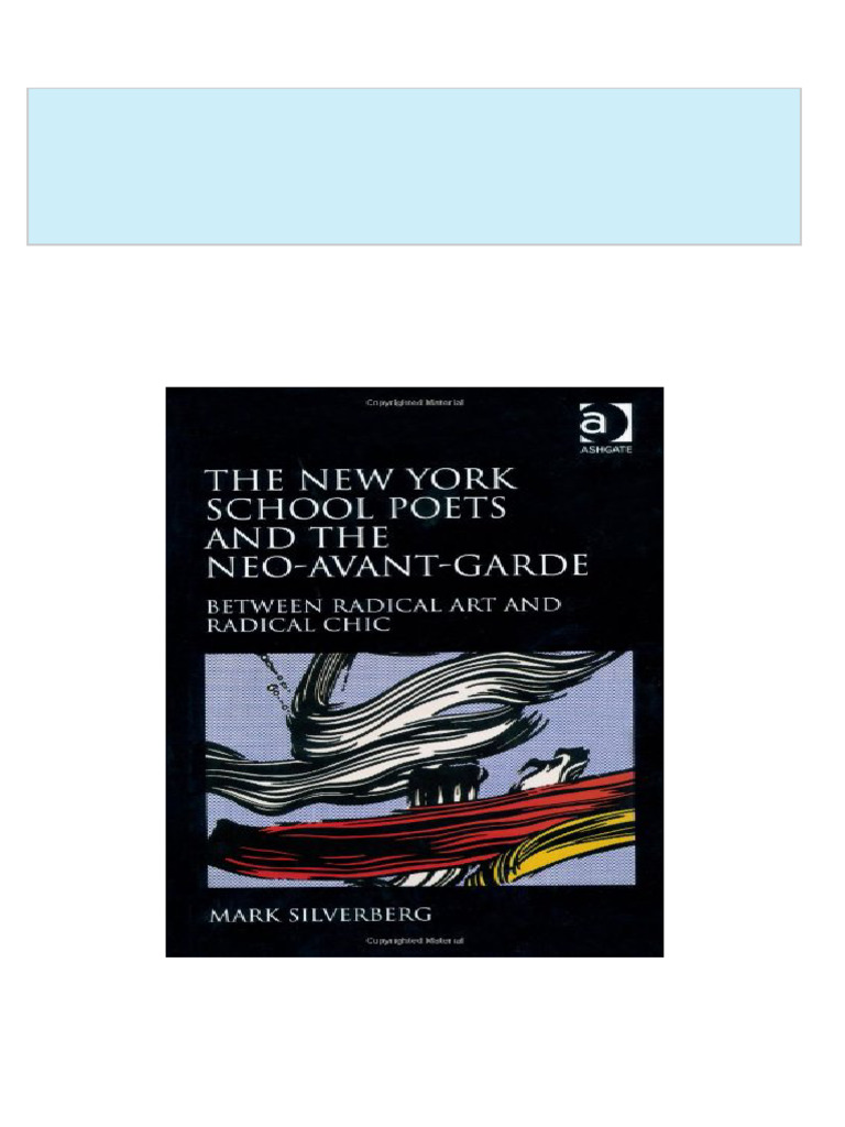 Get The New York School poets and the neo avant garde between radical ...