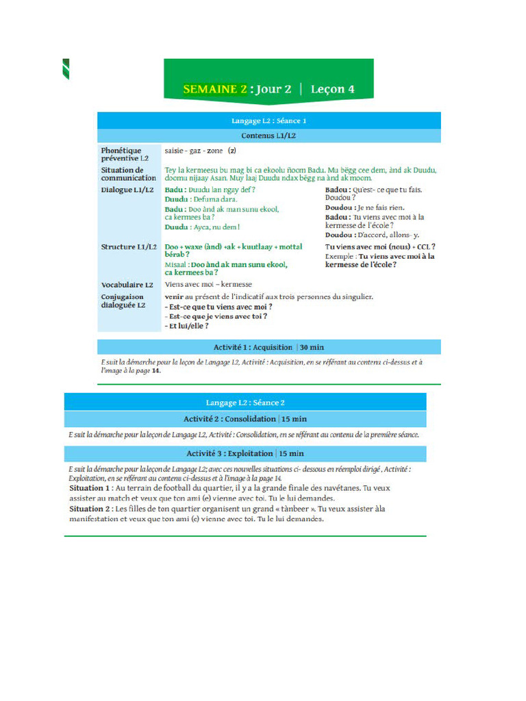 Consigne 2 - Simulation Langage L2 | PDF