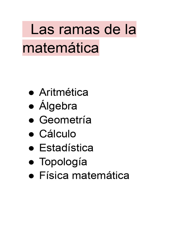 Las Ramas de La Matemática | PDF