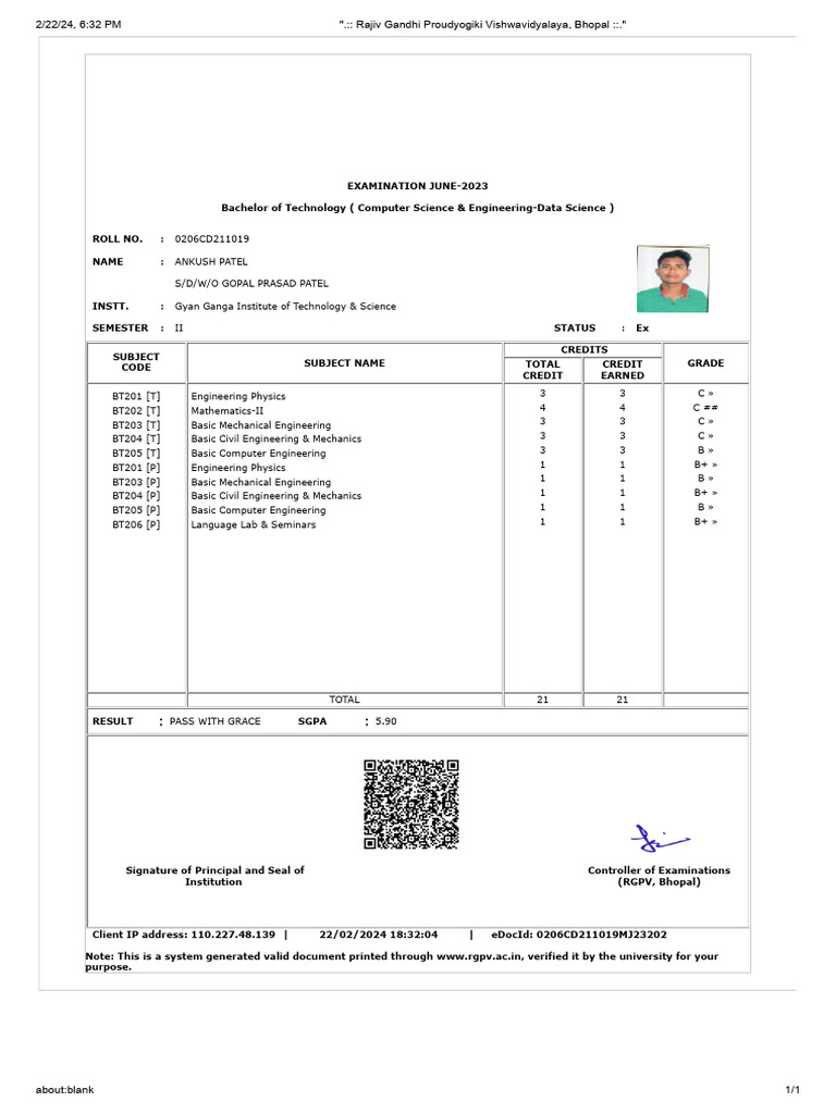 Rajiv Gandhi Proudyogiki Vishwavidyalaya, Bhopal | PDF | Engineering | Physical Sciences