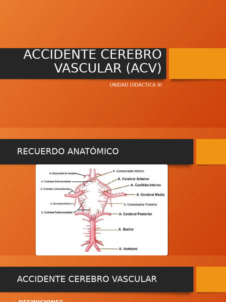 4-Accidente Cerebro Vascular (Acv) | PDF | Carrera | Isquemia