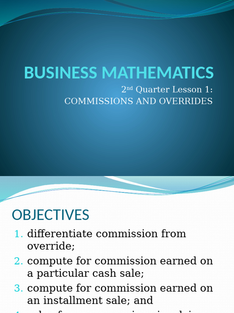 Q2 Lesson1 - Commission and Overrides | PDF | Salary | Expense