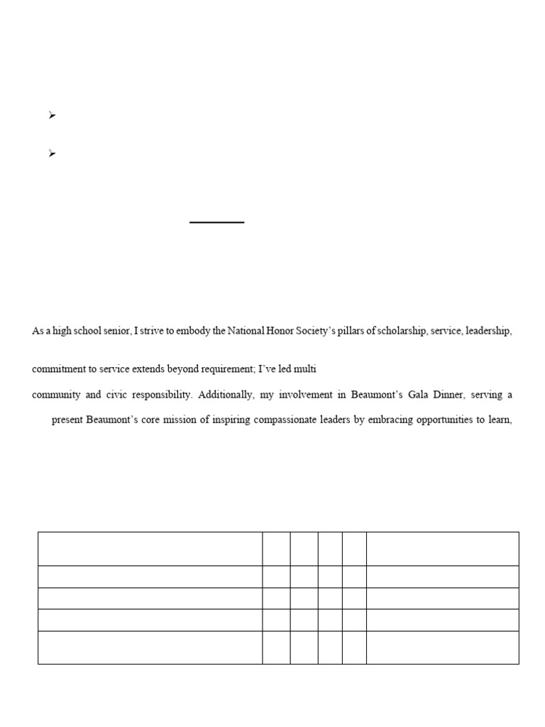 Beaumont NHS Student Activity Form | PDF