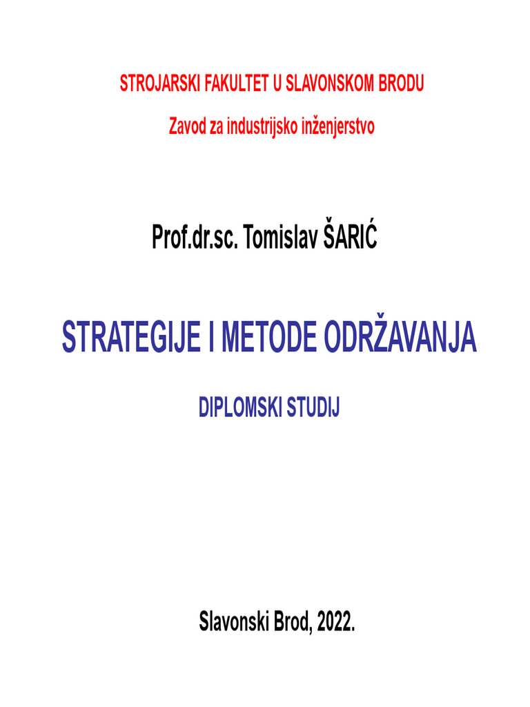 4 Predavanje SiMO 2022 PO TSaric | PDF