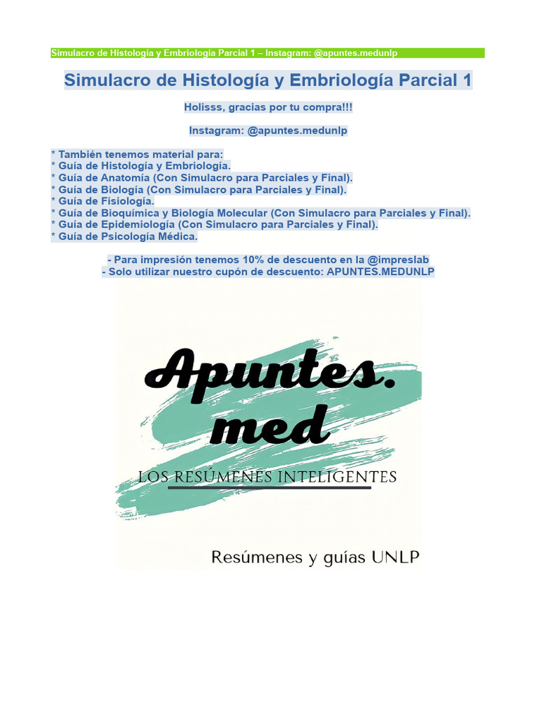 SIMULACRO HyE PARCIAL 1 | PDF | Biología del desarrollo | Reproducción