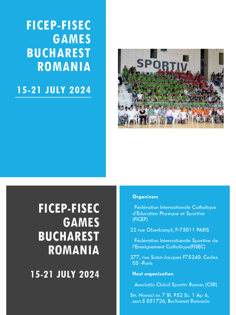 Ficep-Fisec Games, Bucharest - Romania 2024 Copie | PDF
