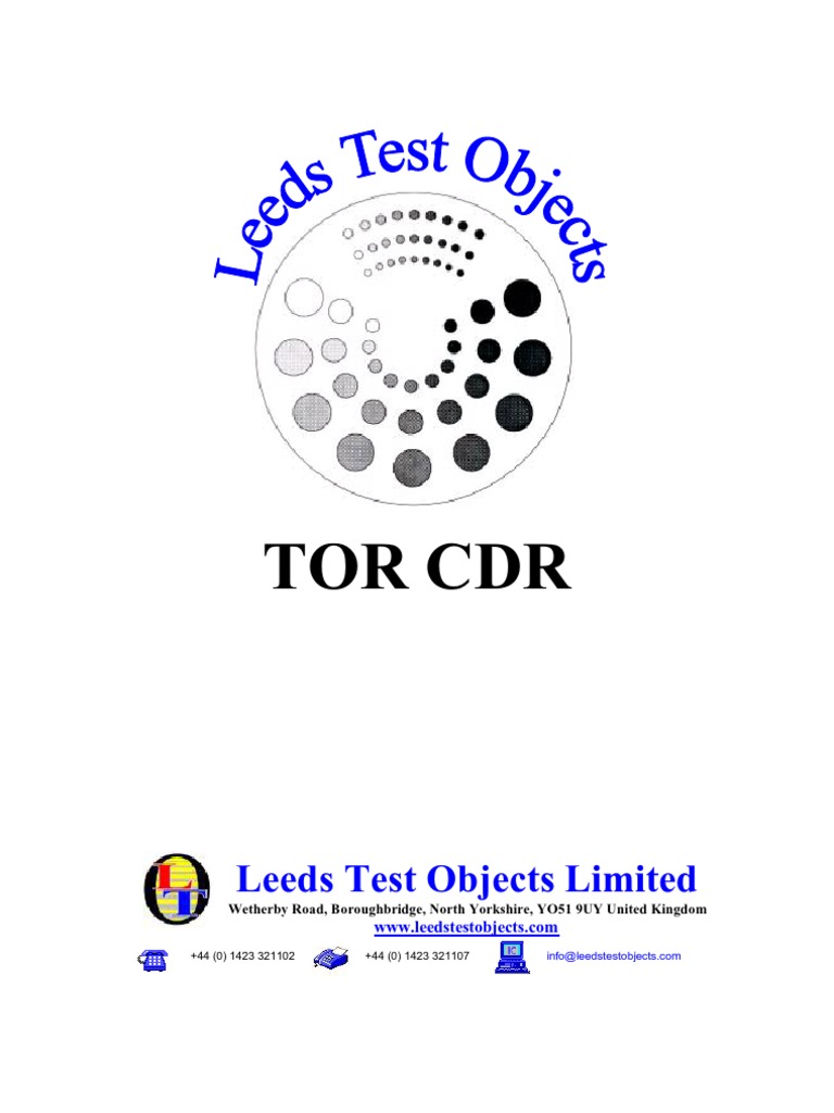 TOR CDR Manual | PDF | Optical Resolution | Contrast (Vision)