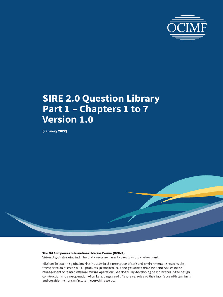 SIRE 2.0 Question Library - ALL Part 1 - Chapters 1 To 7 - Version 1.0 ...