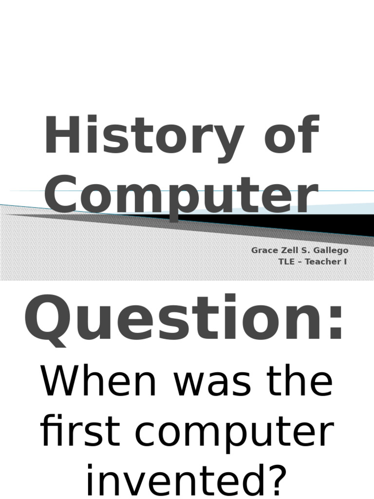 2History of Computer (1) | PDF | Personal Computers | Computer Engineering