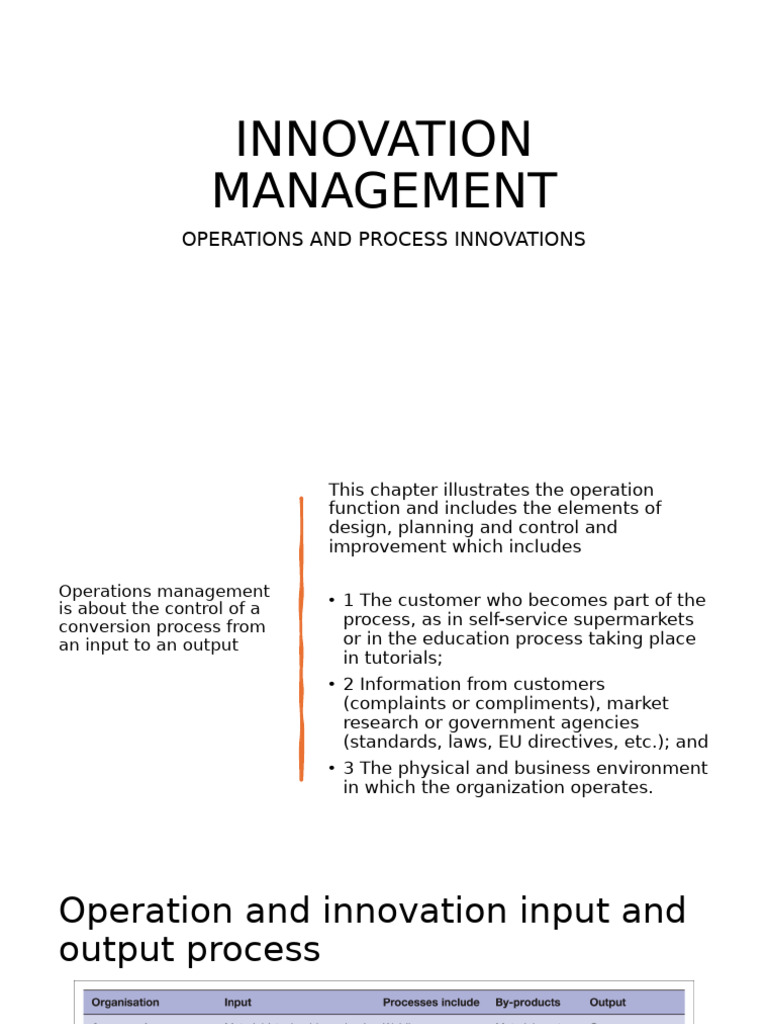 INNOVATION MANAGEMENT Ambition | PDF | Innovation | Supply Chain INNOVATION MANAGEMENT Ambition | PDF | Innovation | Supply Chain