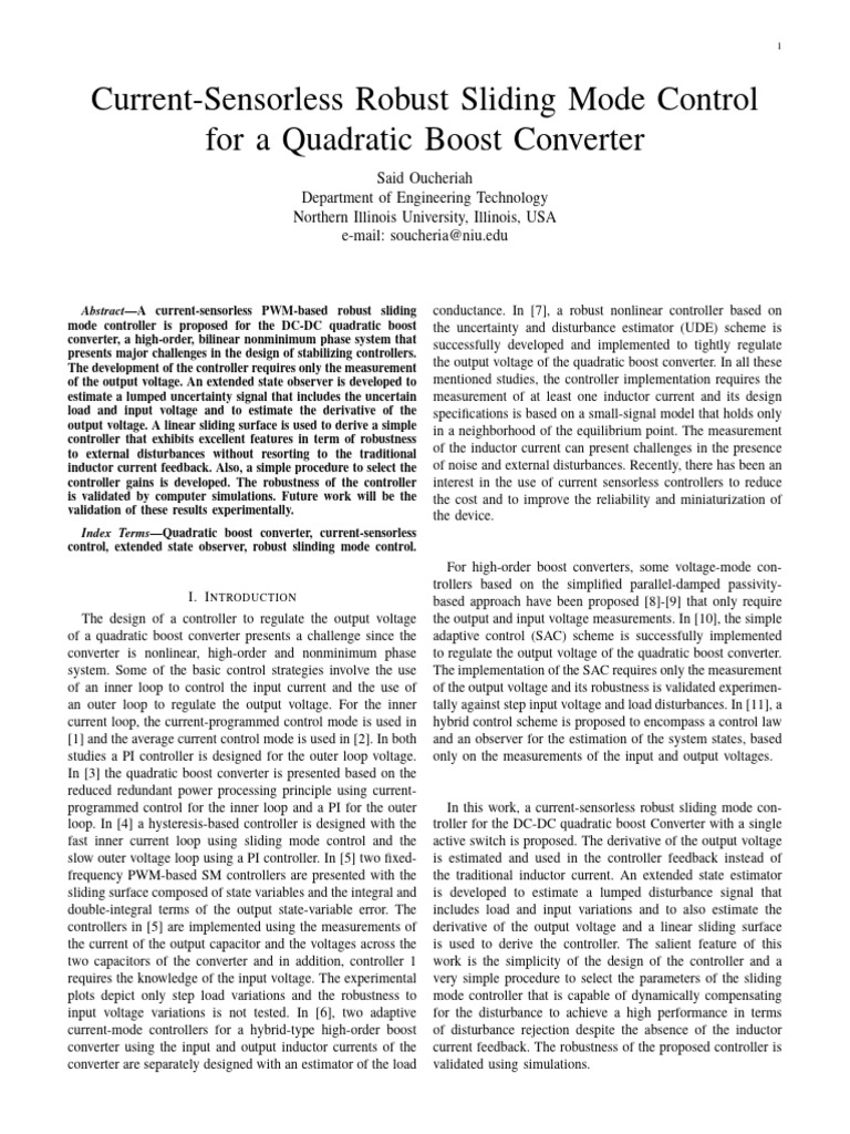 Sensorless Quadratic 6 2024 | PDF | Control Theory | Electromagnetism