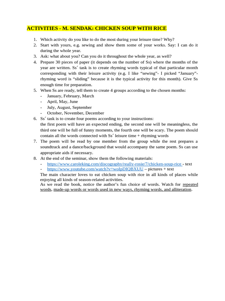 Poetry Activities for Kids | PDF