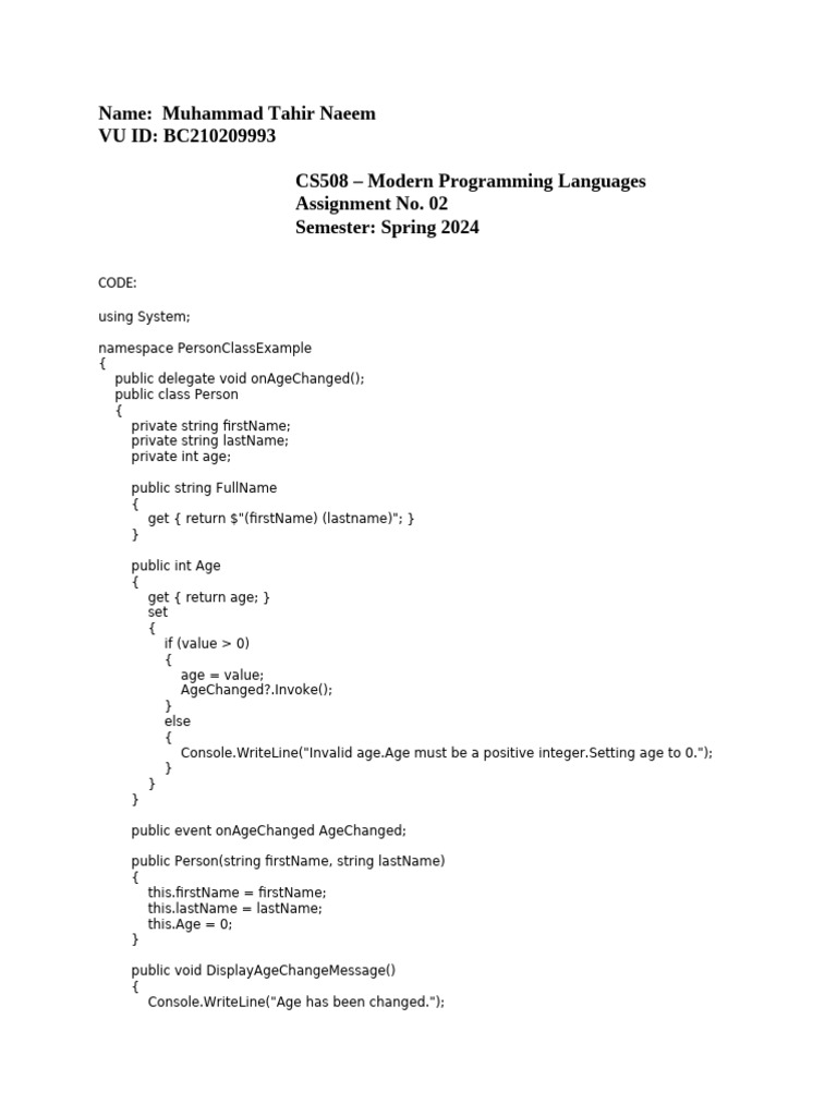CS508 SOL-2 | PDF