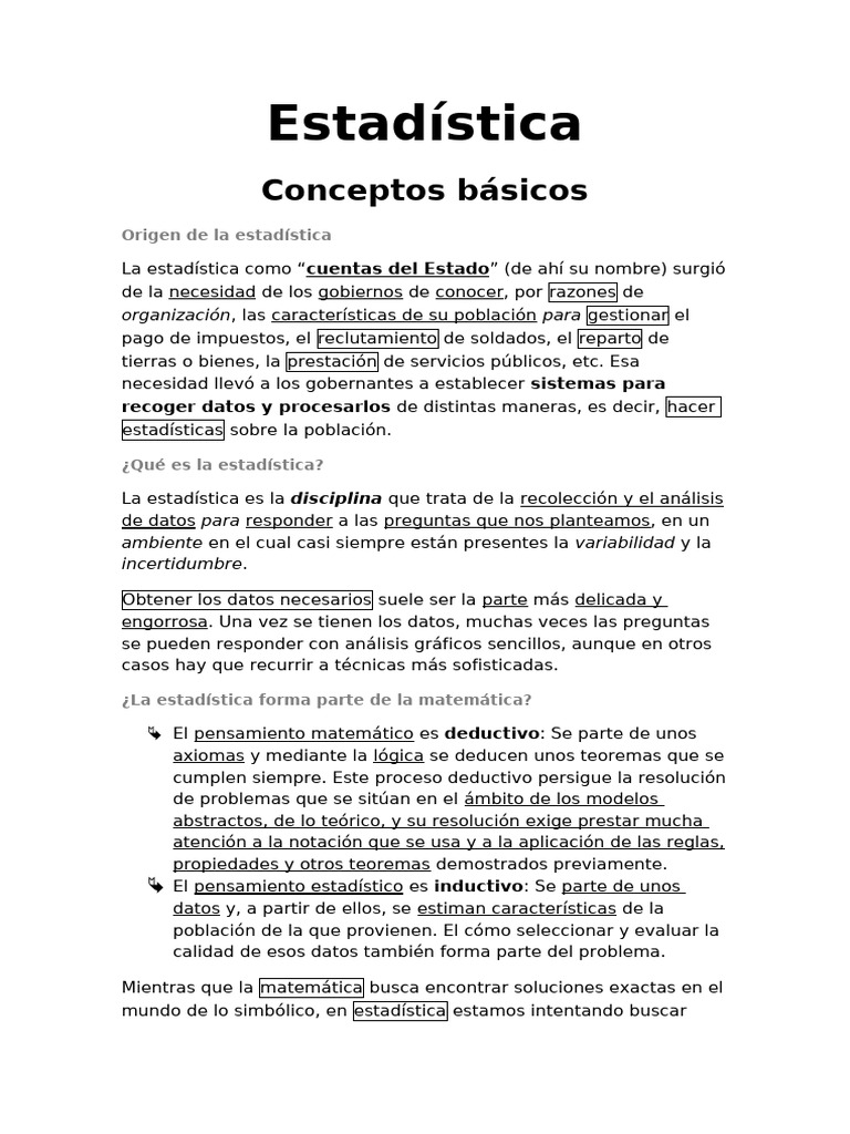 resumen power de conceptos basicos | PDF | Nivel de medida | Estadísticas