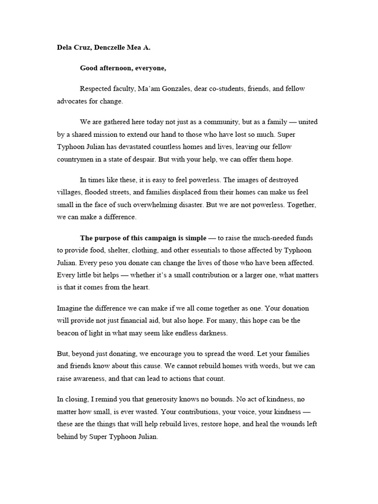 Manuscript Speech | PDF