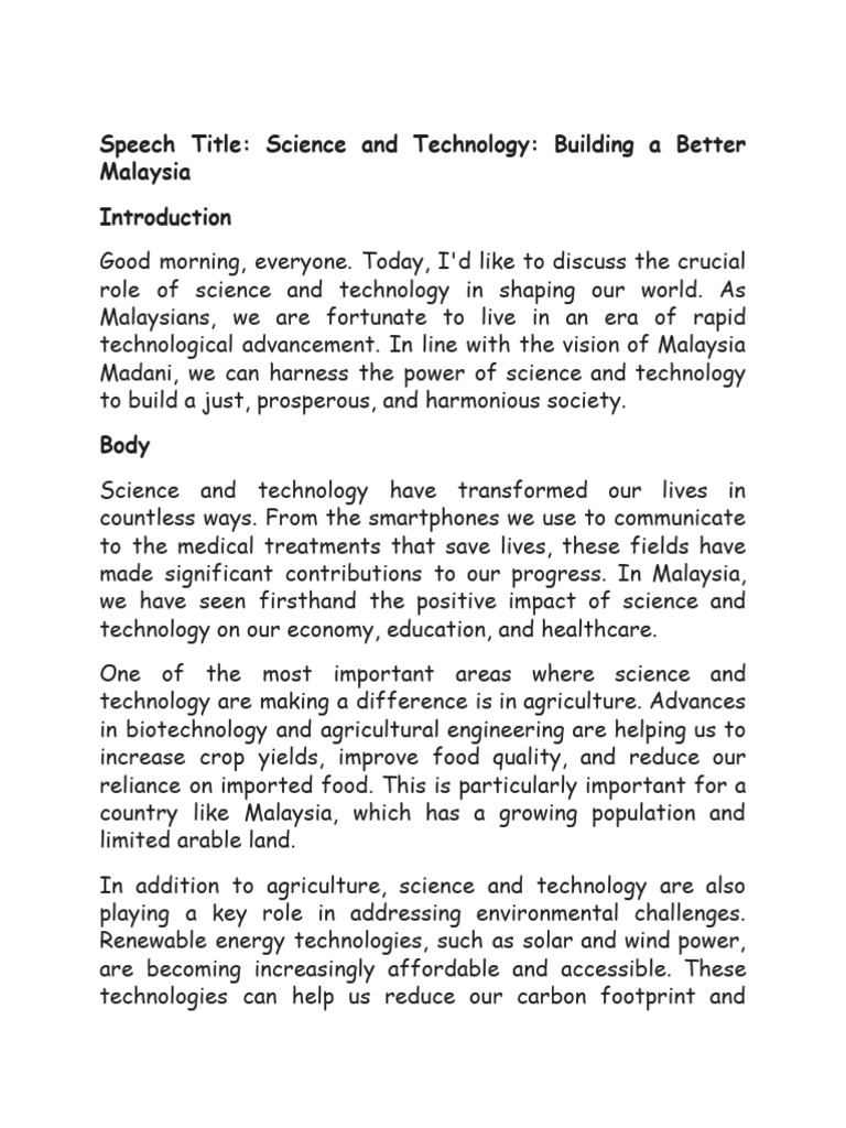 Science and Technology - Shaping Our World | PDF