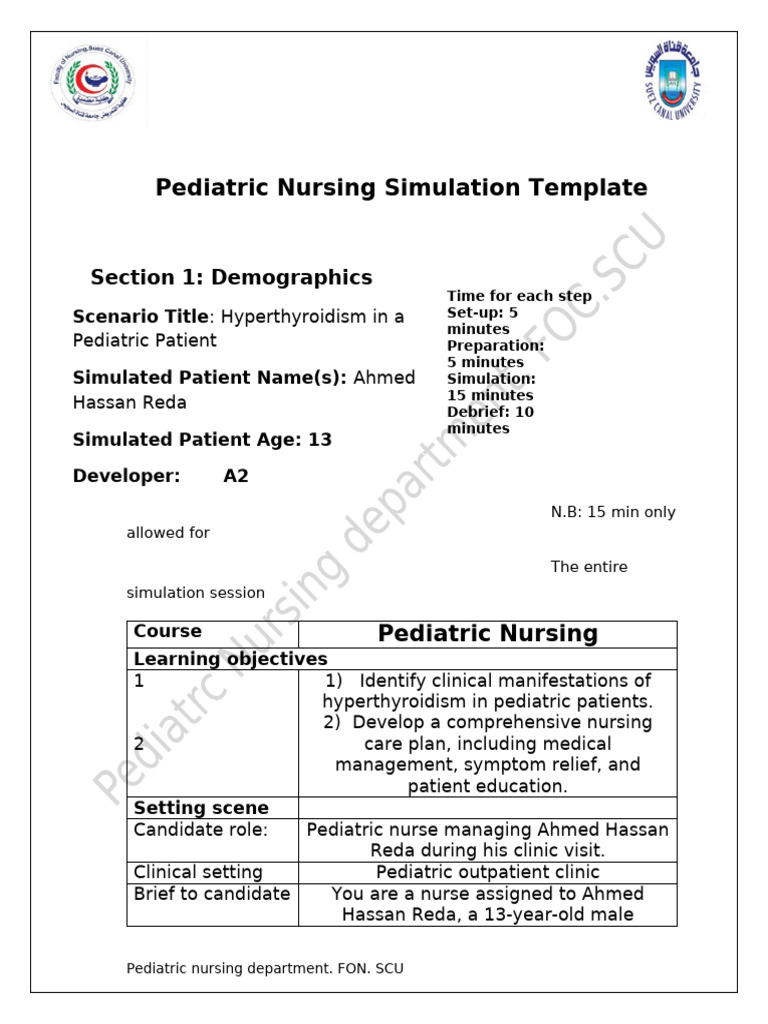 Hyperthyroidism Template | PDF | Hyperthyroidism | Diseases And Disorders