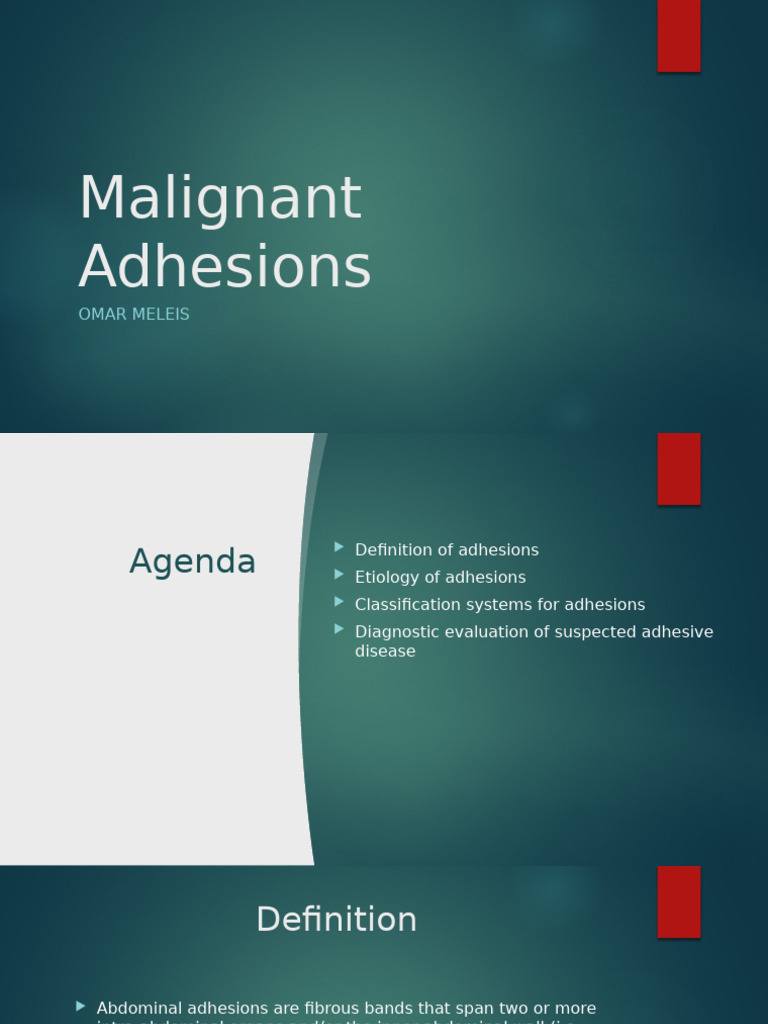 Understanding Malignant Adhesions | PDF | Medical Imaging | Ct Scan