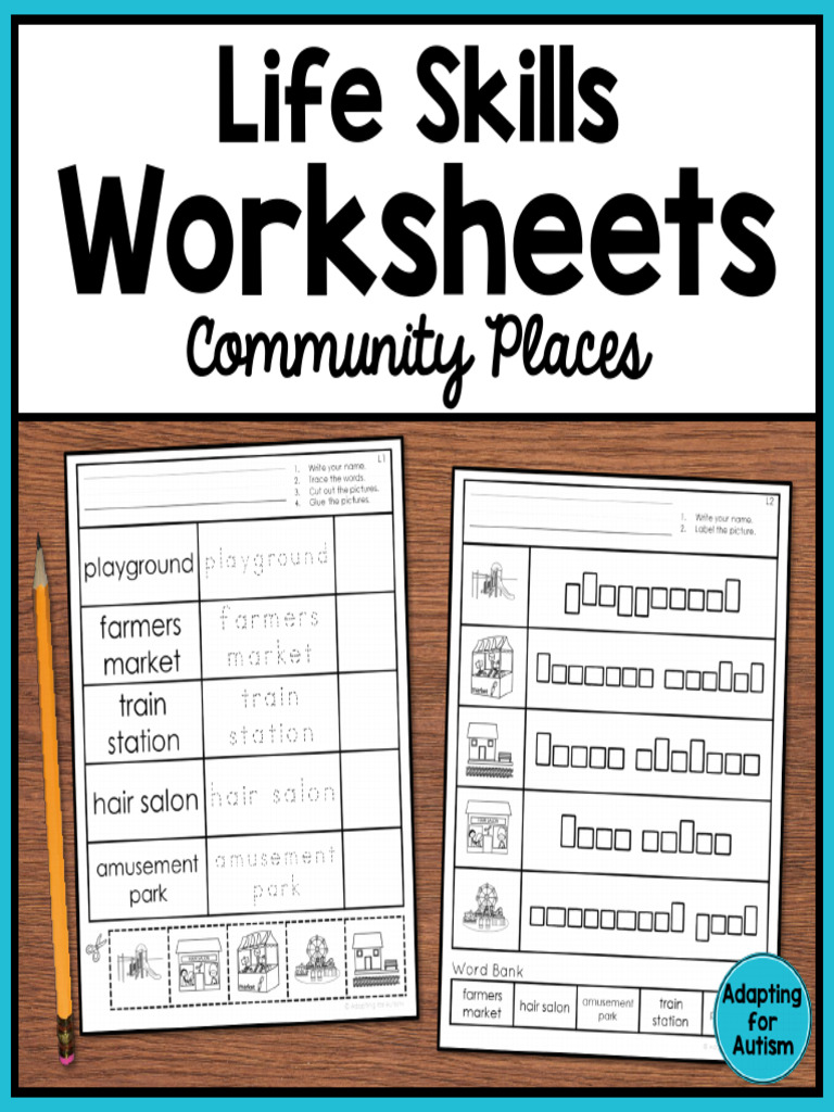 Life Skills Worksheets - Community Places Final 2 | PDF | Copyright