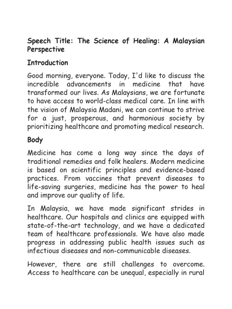 Healing Science in Malaysia's Healthcare | PDF