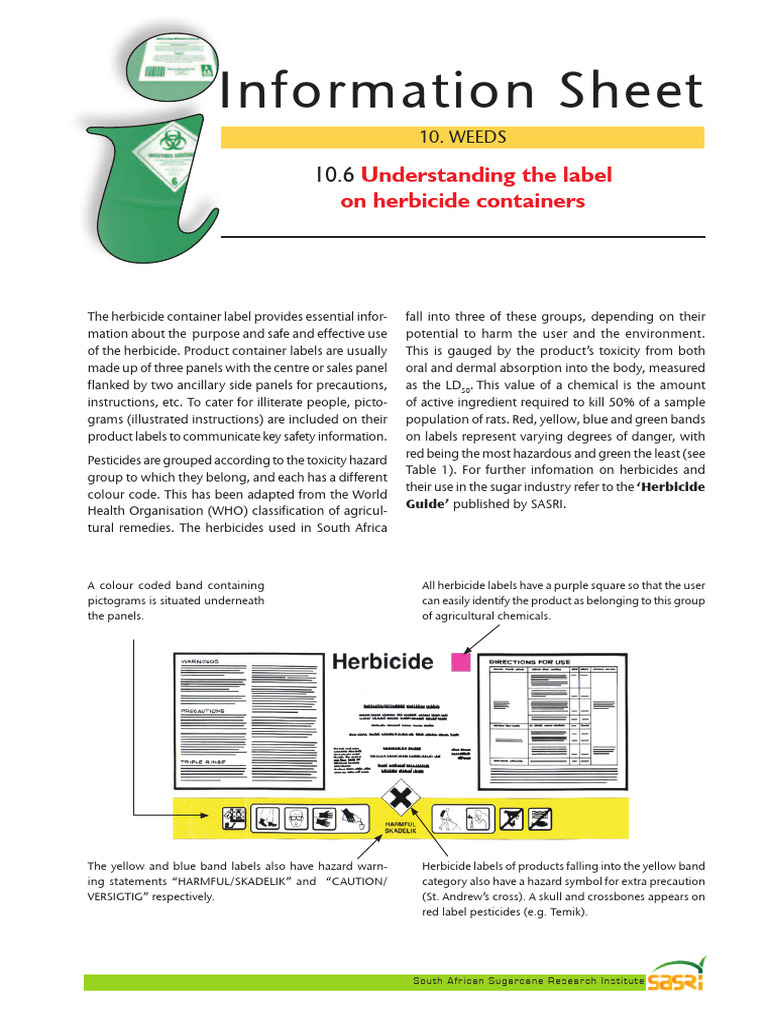 Is 10.6 Herbicide Labels | PDF | Herbicide | Hazards