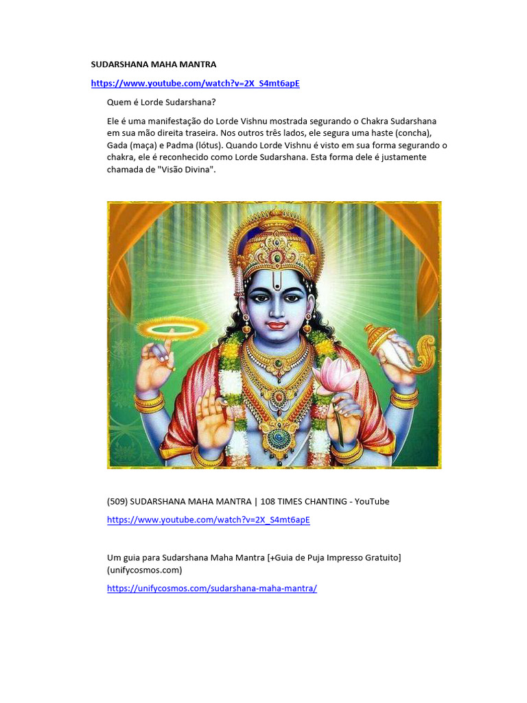 Significado e Benefícios do Maha Mantra | PDF | Mantra