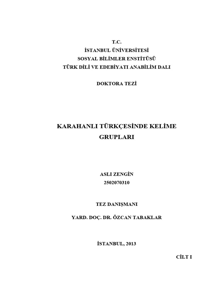 Karahanli Türkçesi̇nde Keli̇me Gruplari | PDF