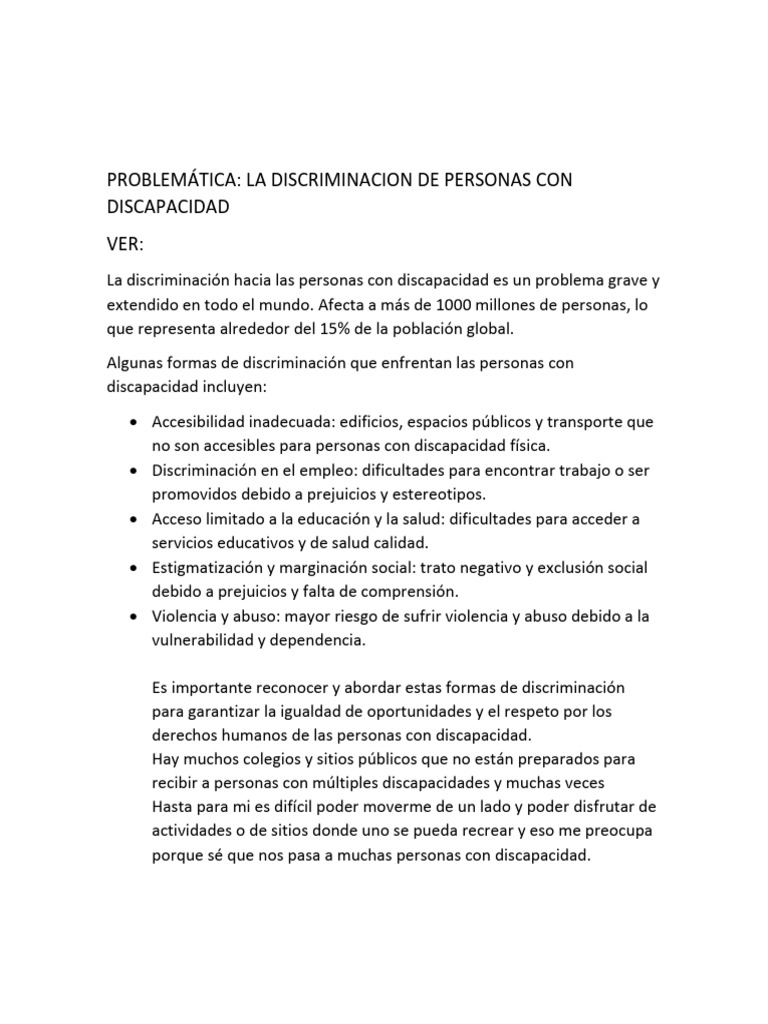 TAREA DE RELIGION PDF | PDF | Invalidez | Discriminación