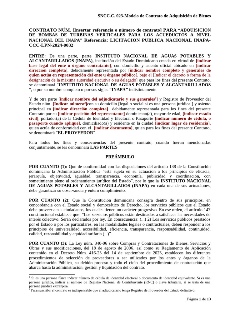 DO1_CDOC_3541389_Contrato Ejecución de Bienes LPN32 | PDF | Administración Pública | Residuos