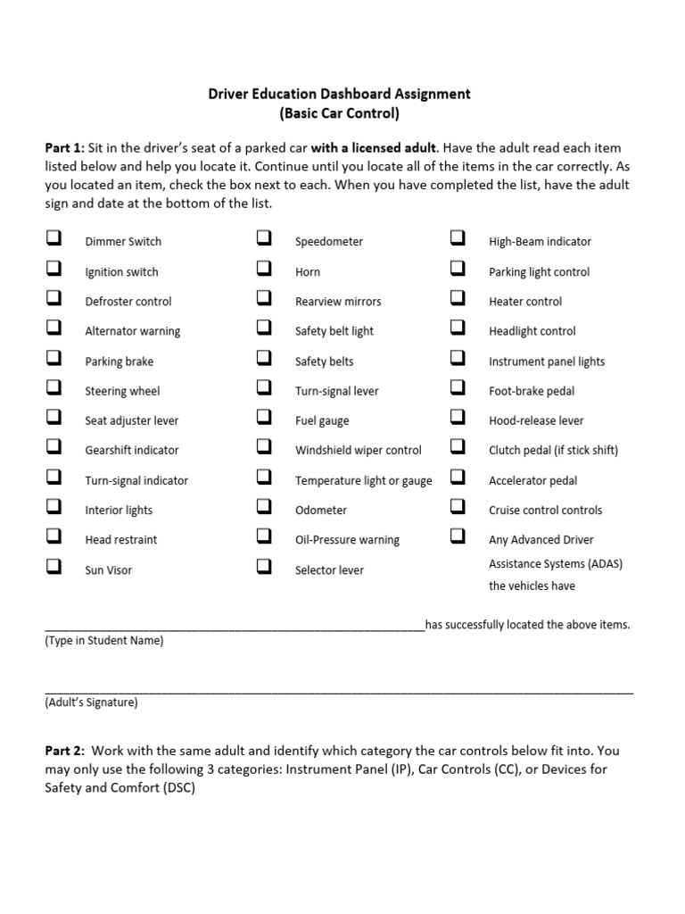 Car Control Identification Guide | PDF | Vehicles | Motor Vehicle
