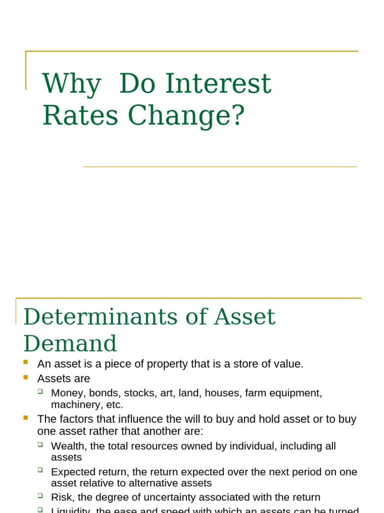Factors Influencing Asset Demand | PDF | Option (Finance) | Bonds (Finance)
