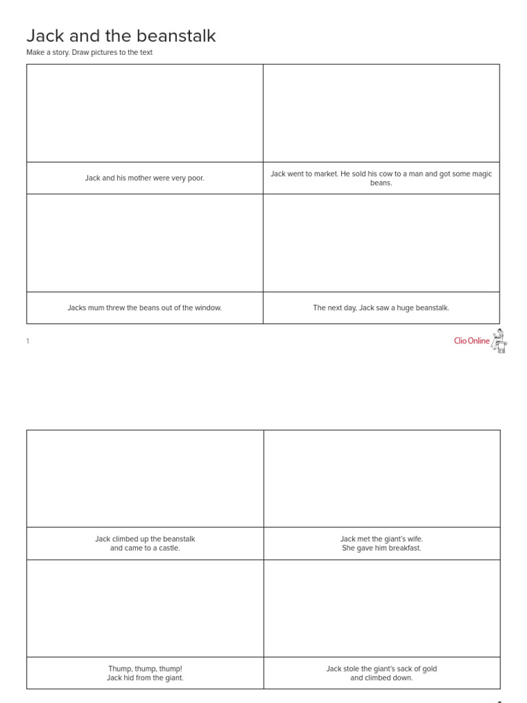 Jack and The Beanstalk - Make A Story | PDF