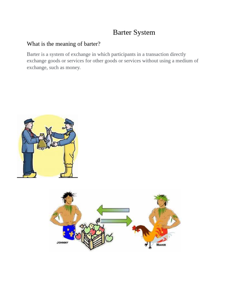 Barter System | PDF