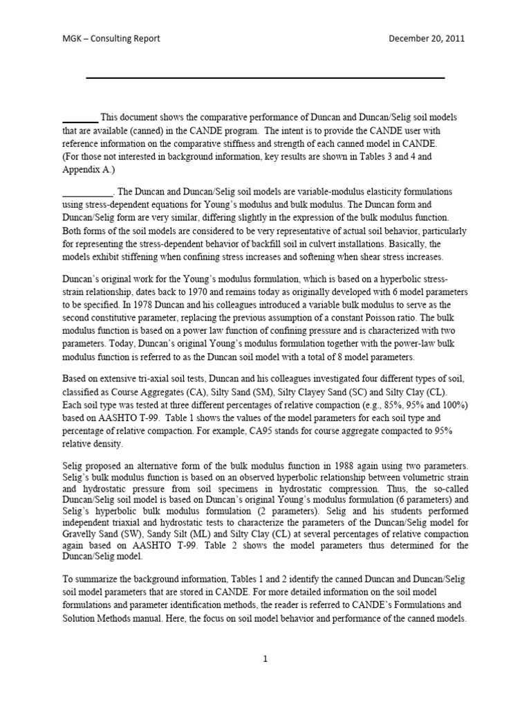 Duncan Models and Elastic Parameters - Katona | PDF | Strength Of ...