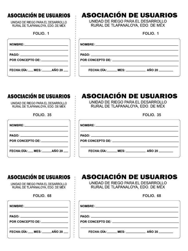 Boleto para Control Editable | PDF