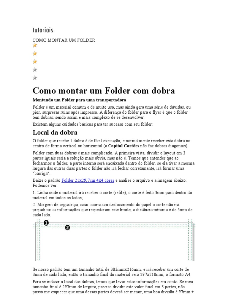 Como Montar Um Folder | PDF