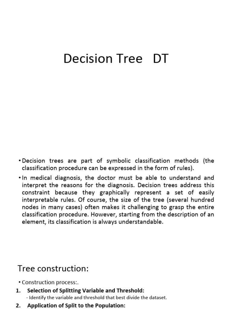 Decision Tree DT | PDF | Statistical Classification | Artificial Intelligence
