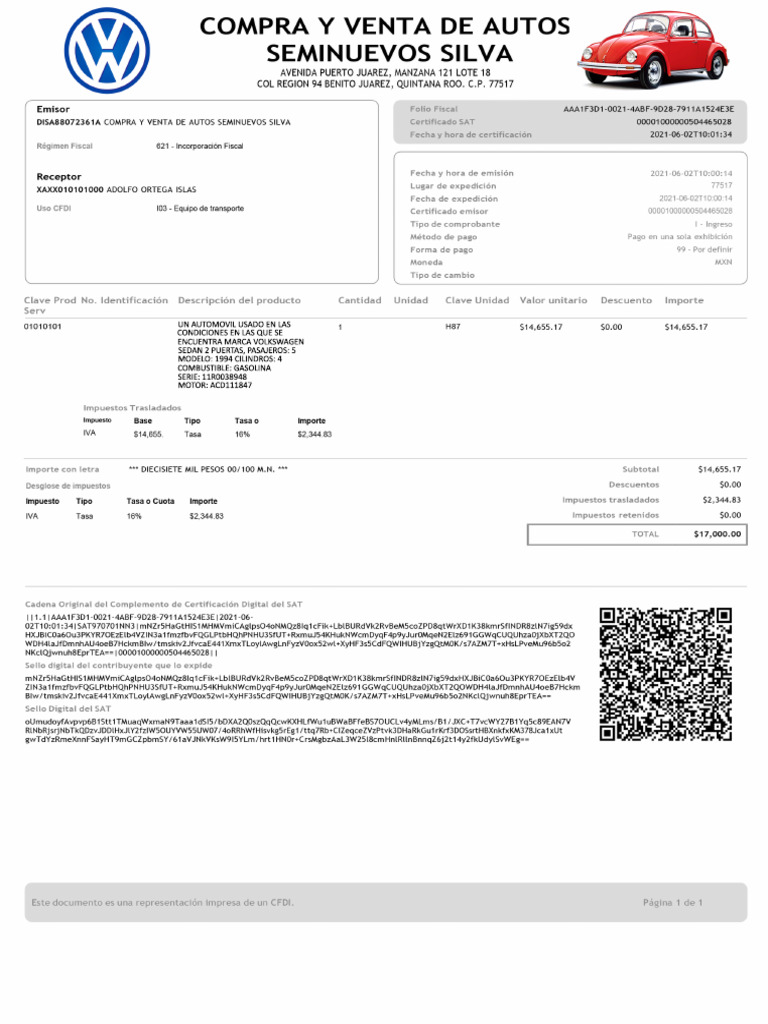 Refactura VOCHO | PDF