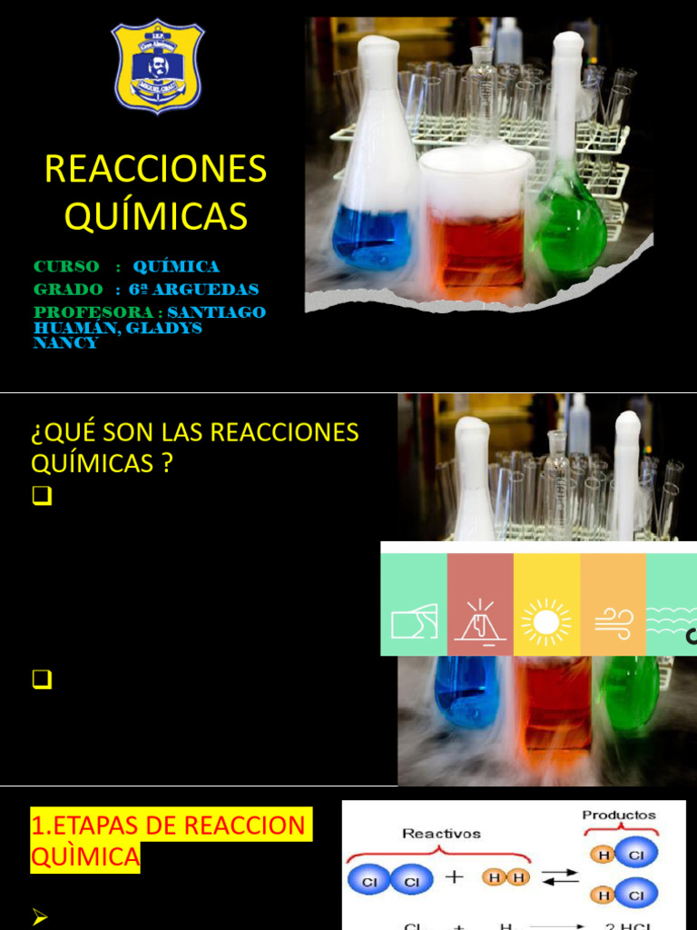 Primaria 6° Grado Arguedas Química Iv Bimestre Tema Reacciones Químicas ...