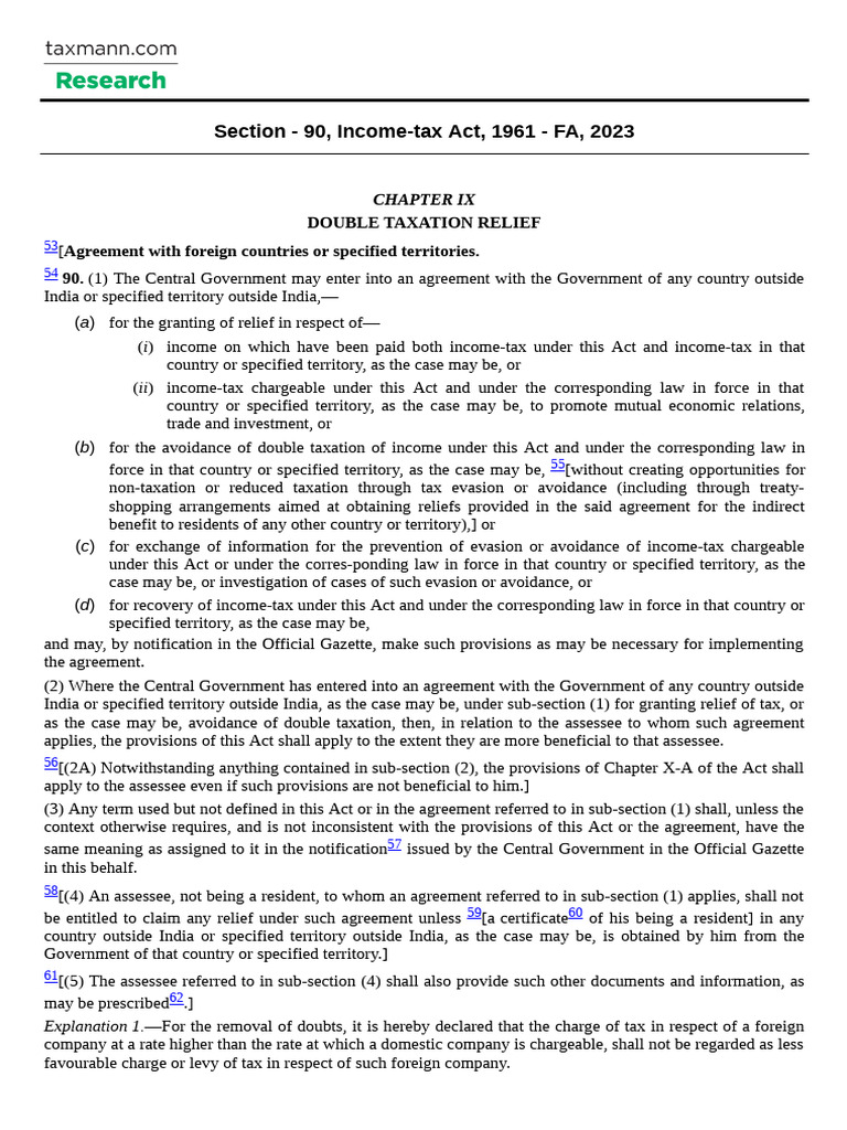 Section | PDF | Double Taxation | Income Tax