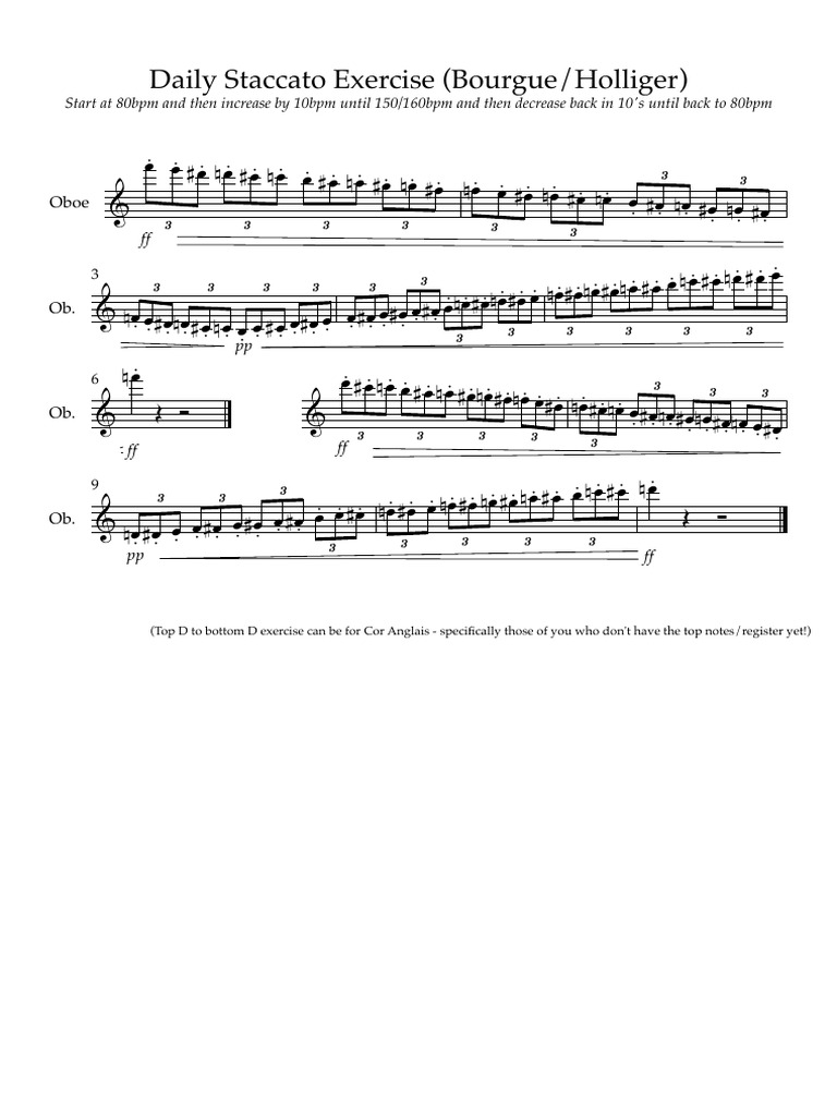 Daily Staccato Exercise | PDF