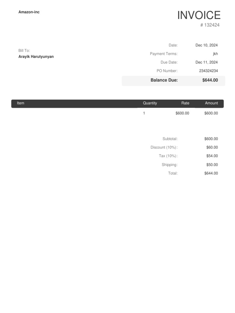 Invoice 132424 | PDF