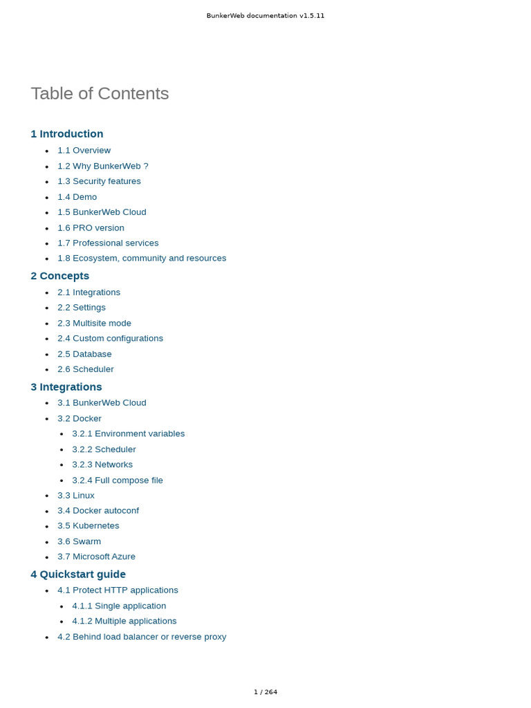 BunkerWeb Documentation v1.5.11 | PDF | Proxy Server | Computer Security