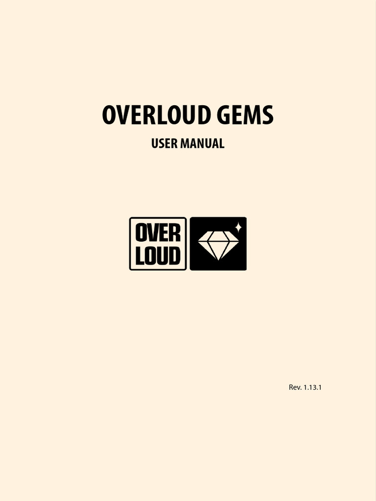 Overloud Gems - User Manual | PDF | Equalization (Audio) | Audio ...