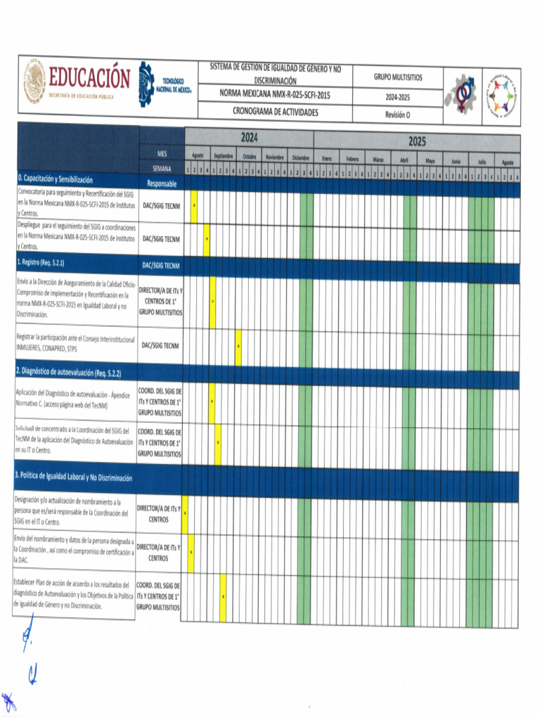 Cronograma SGIG - 2024 - 2025 | PDF