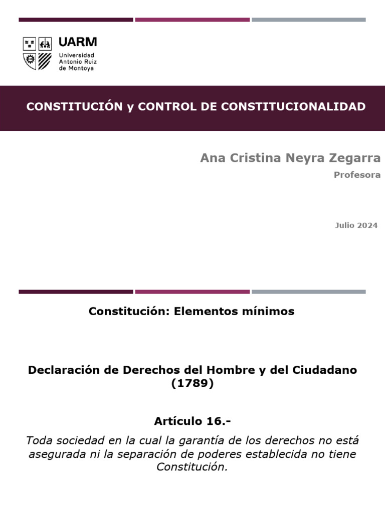 Constitución y Control de Constitucionalidad | PDF | Constitución | Juez