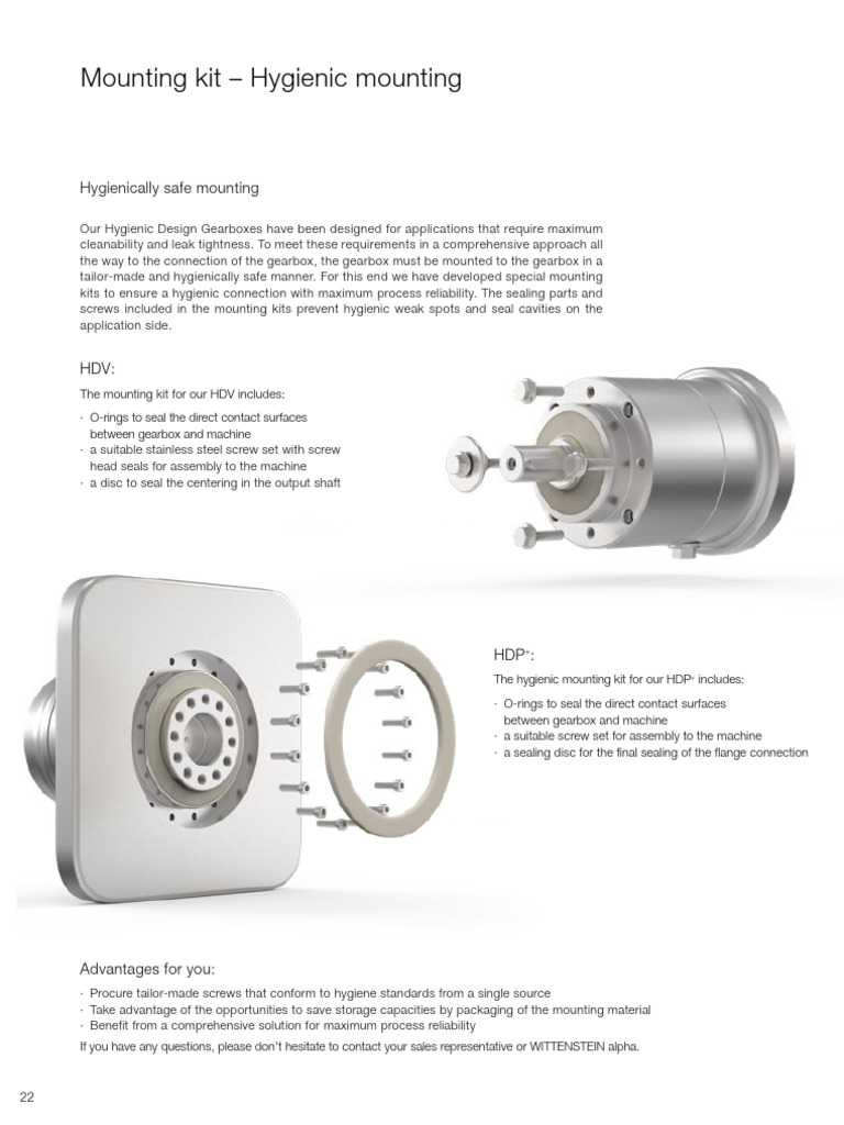 Mounting Kit Hygienic Design Us | PDF