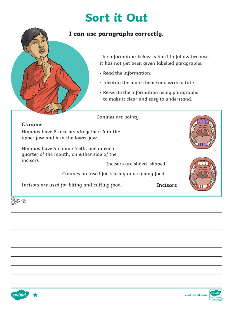 sort-into-paragraphs-differentiated-activity-sheet-pack-_ver_2 | PDF ...